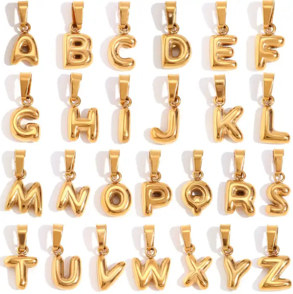 Small Bubble Initial pendants – Mimush Collection