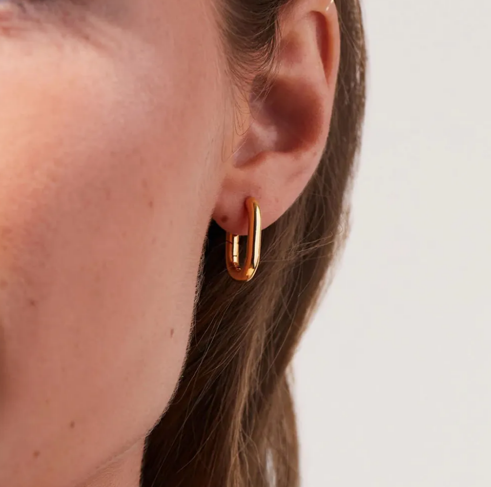 Simple Oval Hoops- Gold and Silver – Mimush Collection