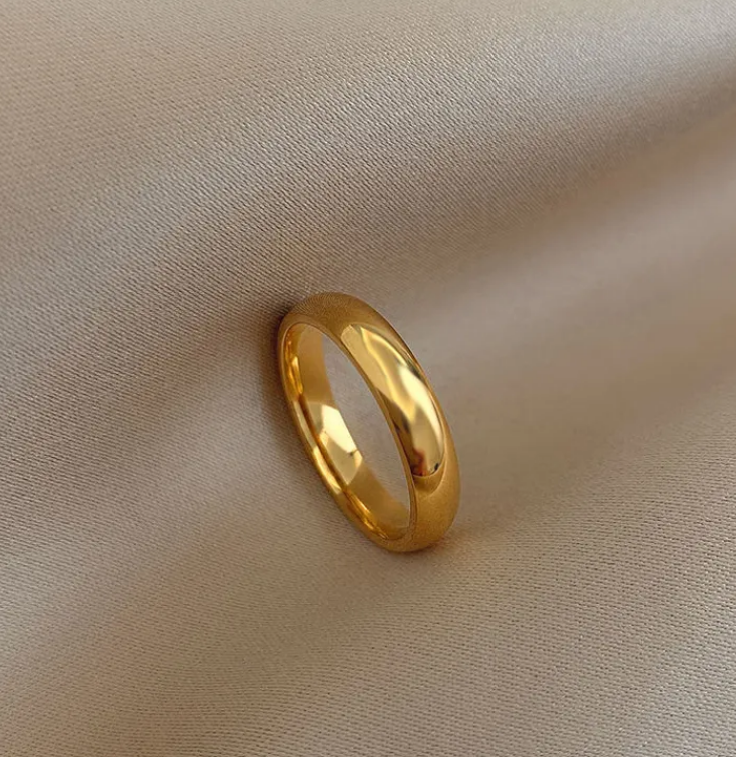 Simple Gold Band Ring – Mimush Collection